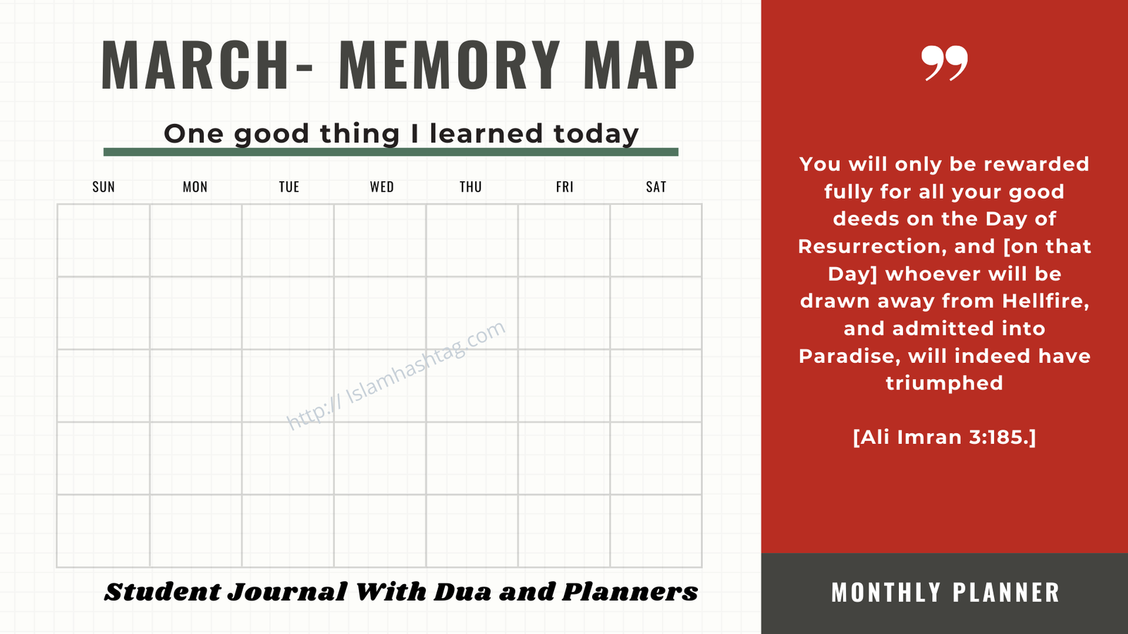 2021 Muslim Student’s Journal With Dua And Planner. - Islam Hashtag