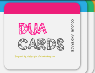 Dua Coloring Cards - Islam Hashtag